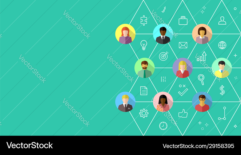 Business network and partnership concept Vector Image