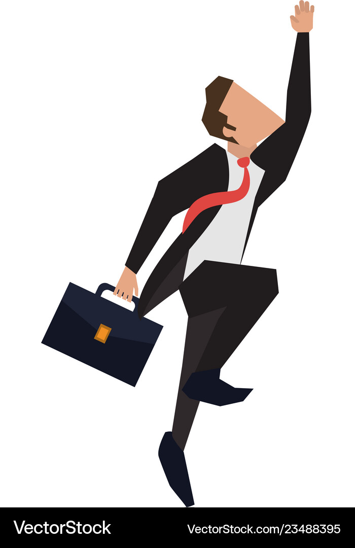 Businessman successful cartoon Royalty Free Vector Image