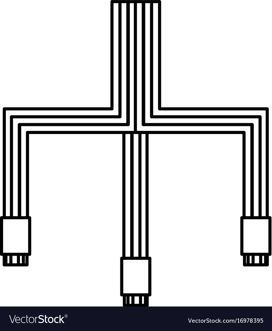 Computer wire technology Royalty Free Vector Image