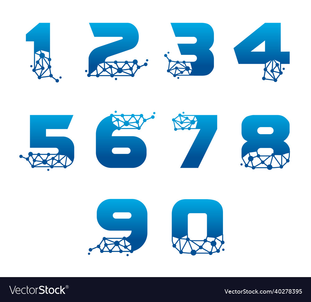 Digital number concept design Royalty Free Vector Image