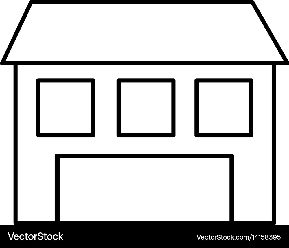 House exterior isolated icon Royalty Free Vector Image