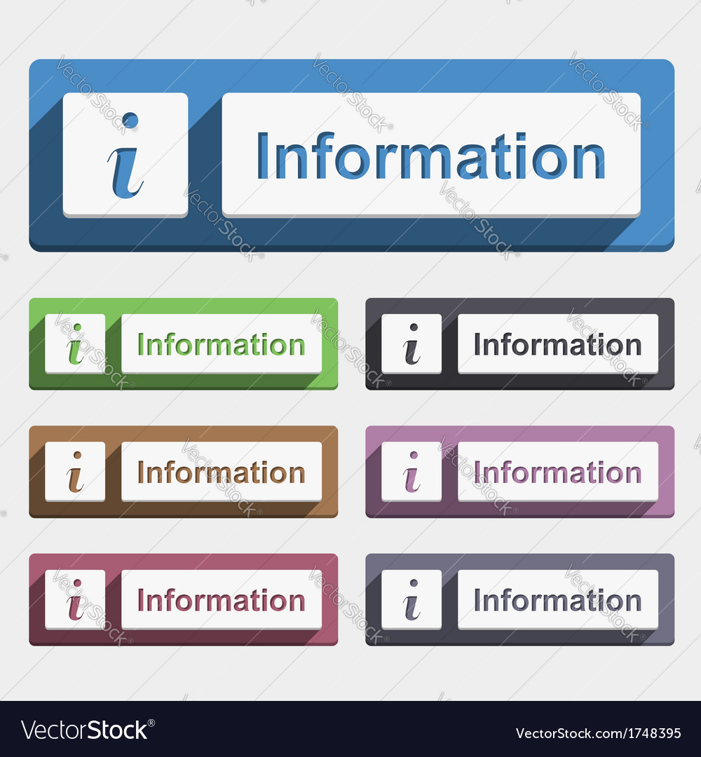 Information button Royalty Free Vector Image - VectorStock