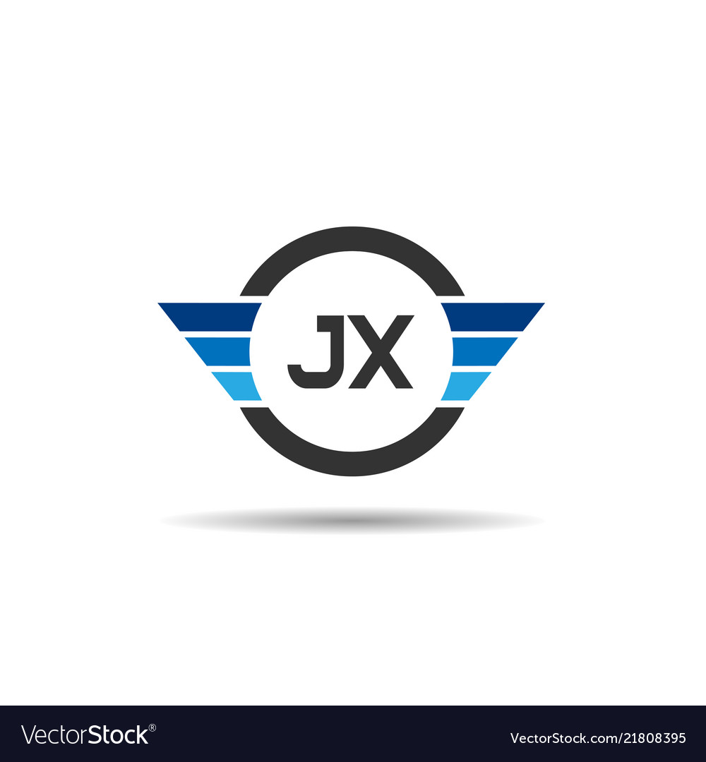 Initial letter jx logo template design Royalty Free Vector