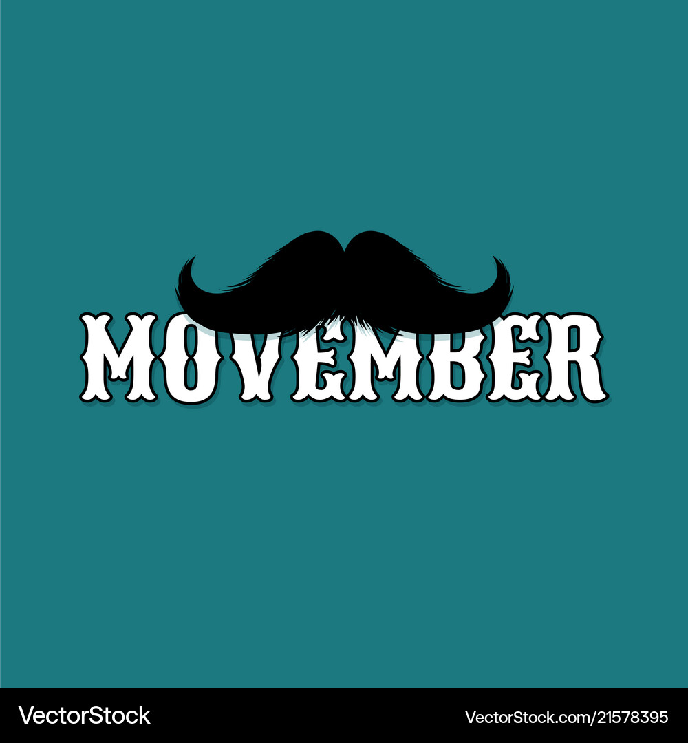 Moustaches movember blog post template Royalty Free Vector