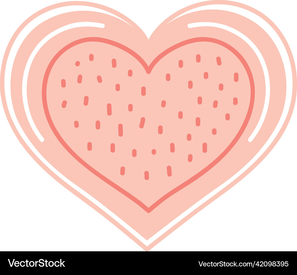 Pink heart love Royalty Free Vector Image - VectorStock