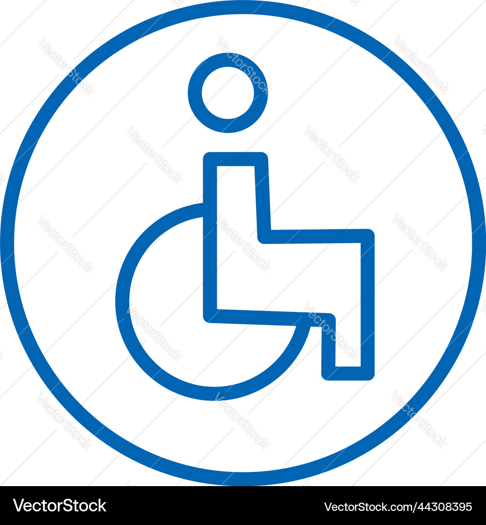 Public sign disability on a white background Vector Image
