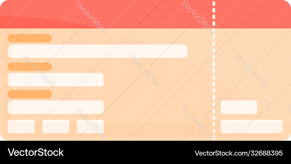 Railway ticket icon cartoon style Royalty Free Vector Image