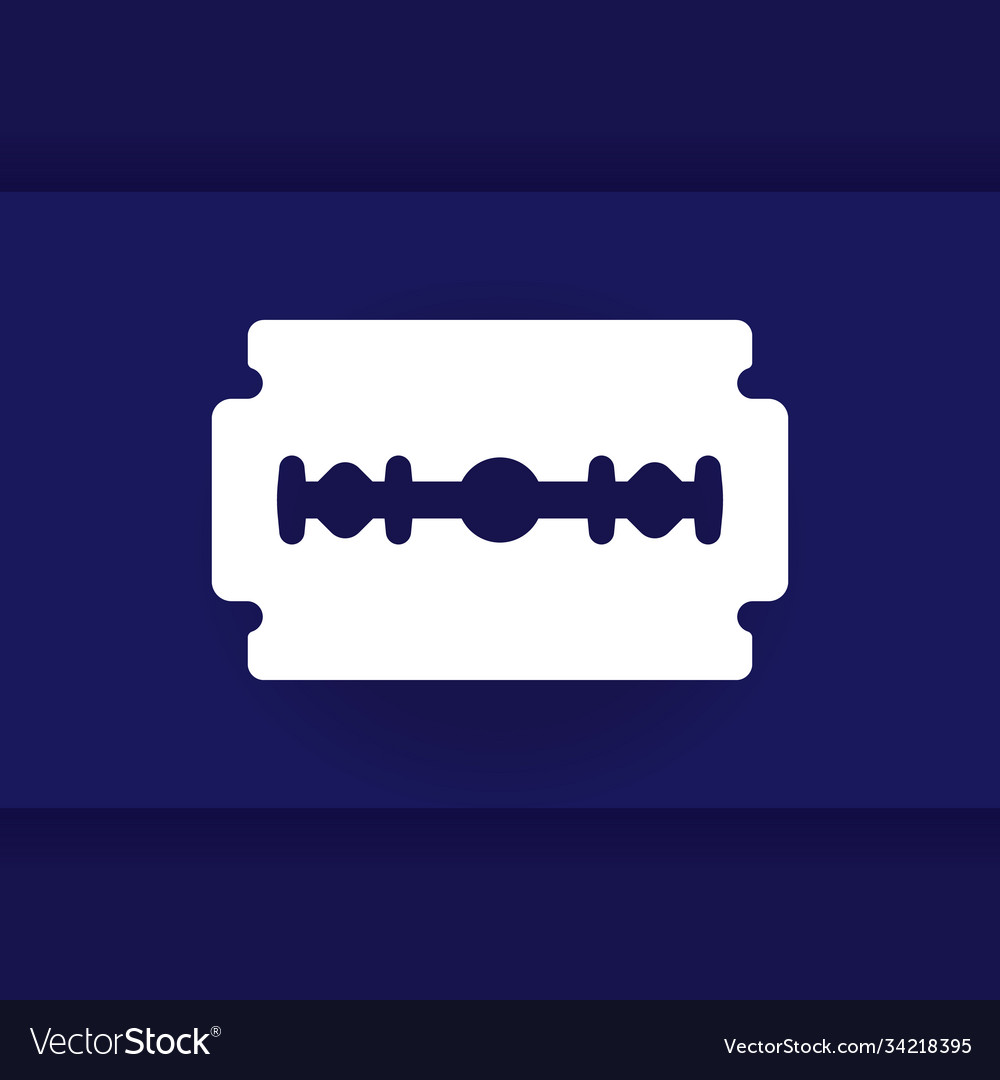 Razor blade solid icon Royalty Free Vector Image