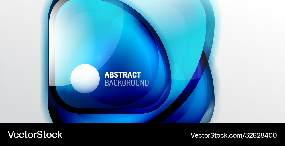 Abstract background glossy glass shapes Royalty Free Vector