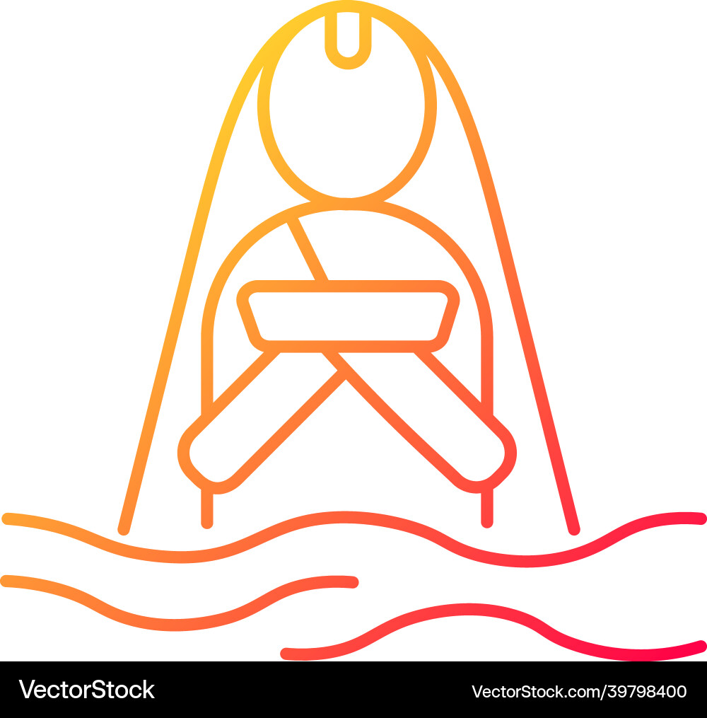 Chhath puja ancient festival gradient linear icon Vector Image