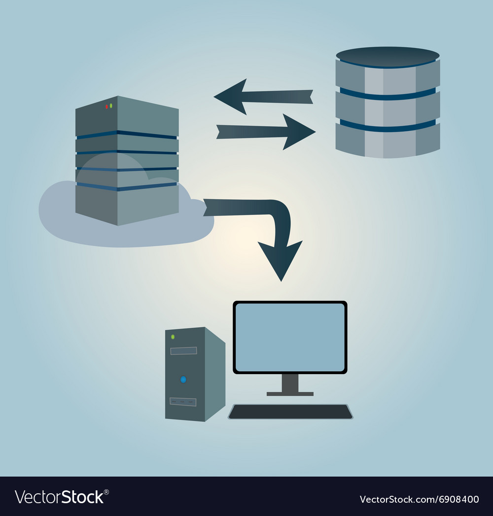 Cloud server Royalty Free Vector Image - VectorStock
