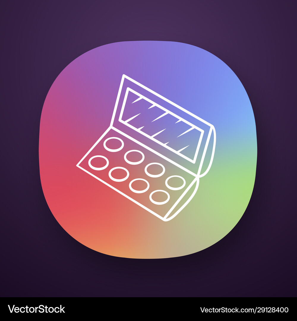 Compact eyeshadow palette app icon beauty parlor Vector Image