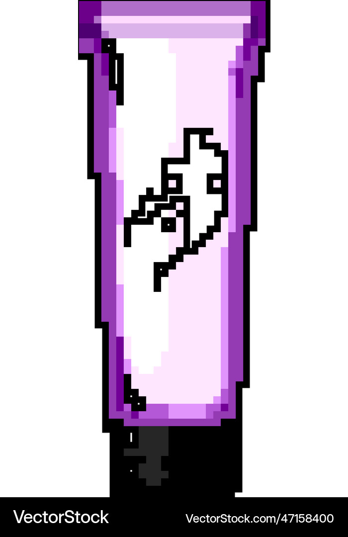 Female hand cream game pixel art Royalty Free Vector Image