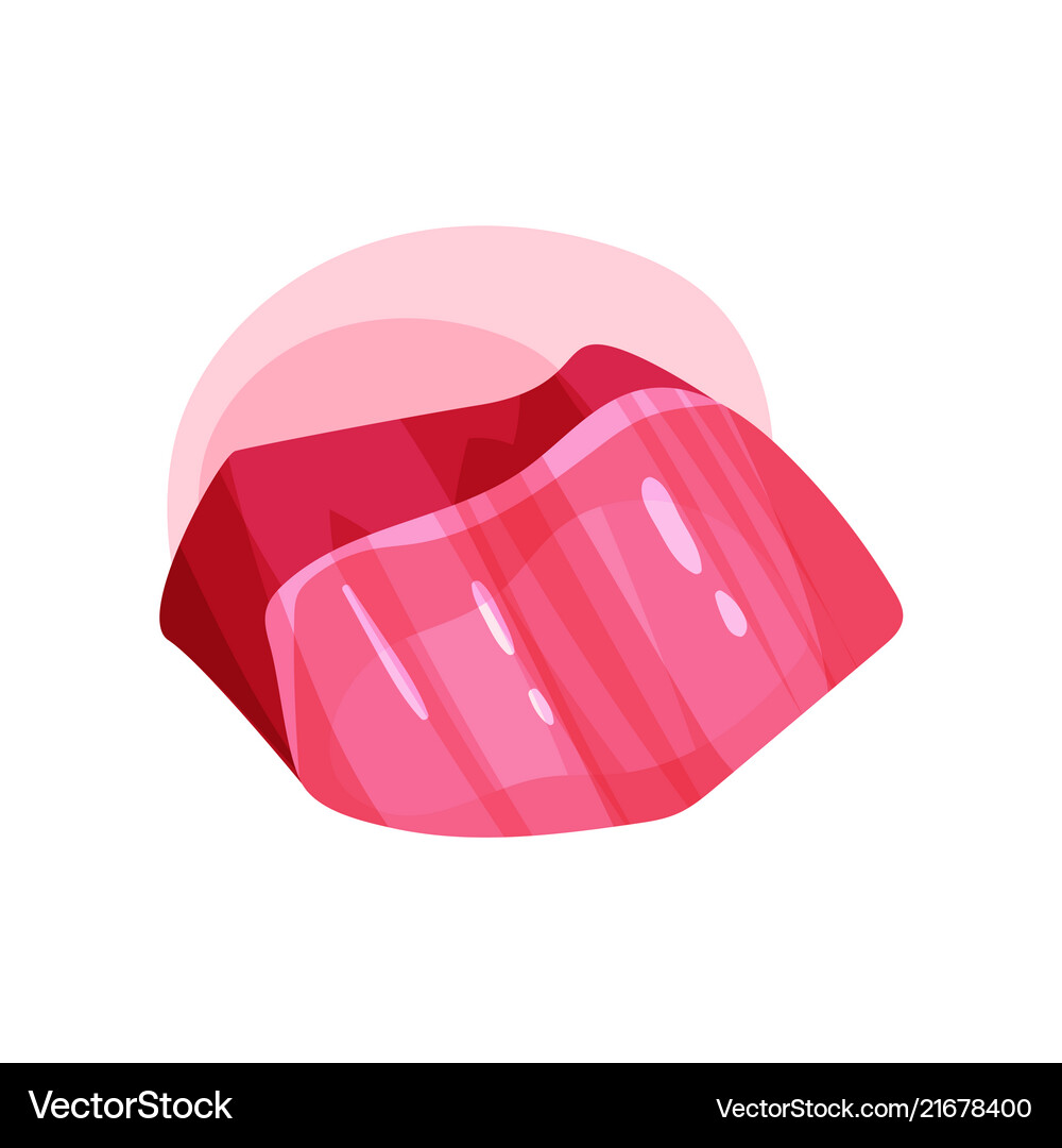 Flat icon of bright red gemstone glossy Royalty Free Vector