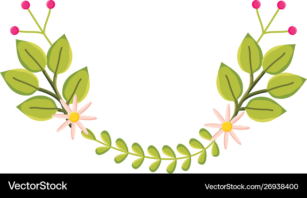 Flowers garden plants decorative frame Royalty Free Vector