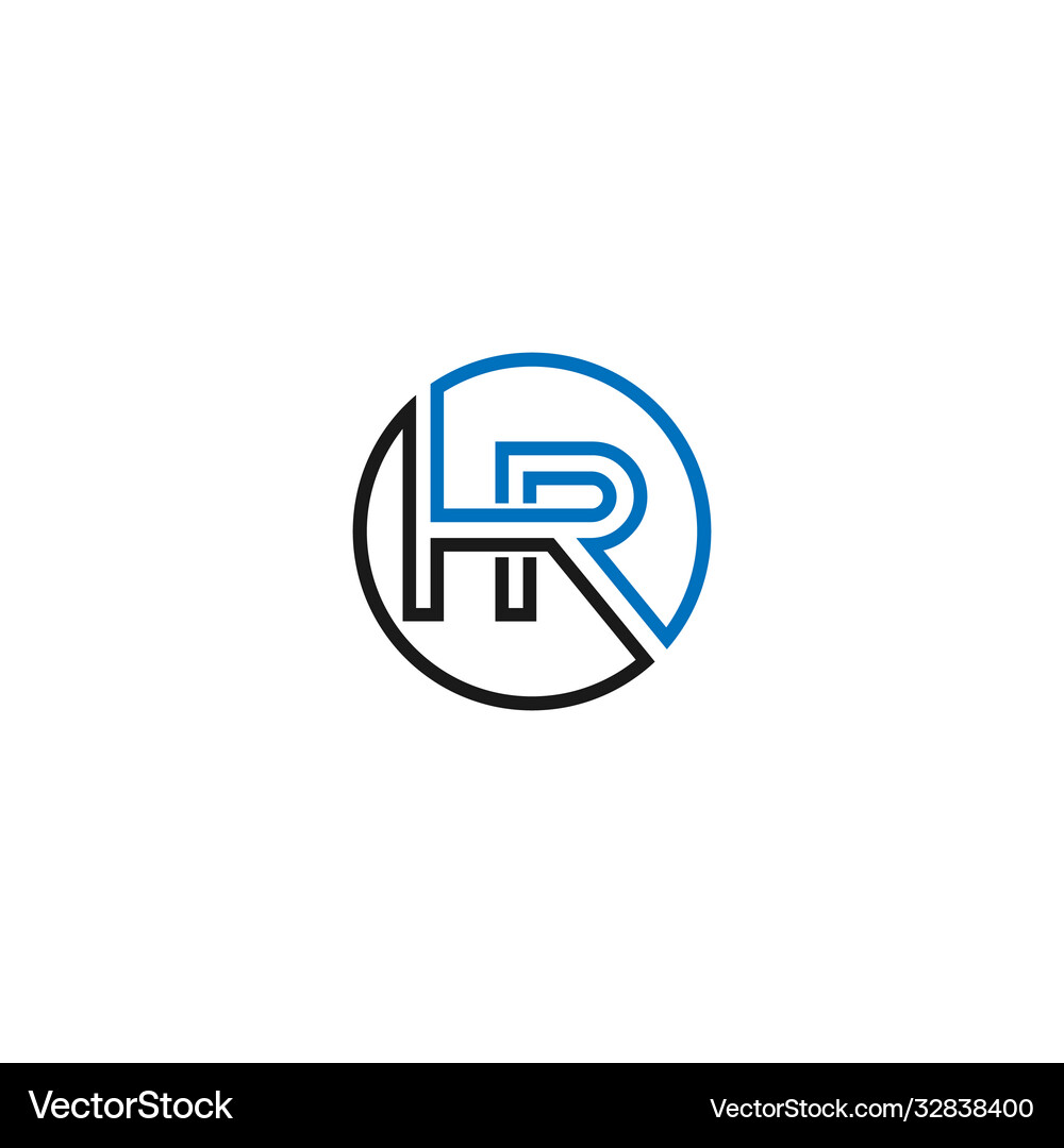 Hr or rh abstract outstanding professional Vector Image