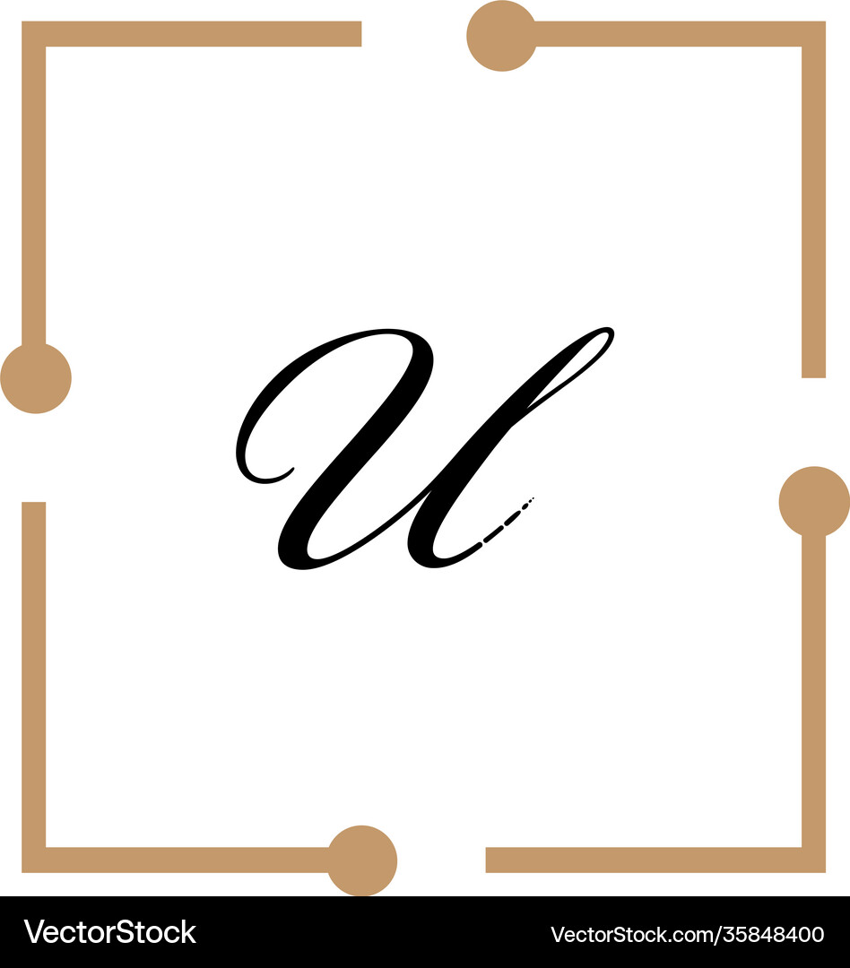 Letter u business corporate abstract unity logo Vector Image