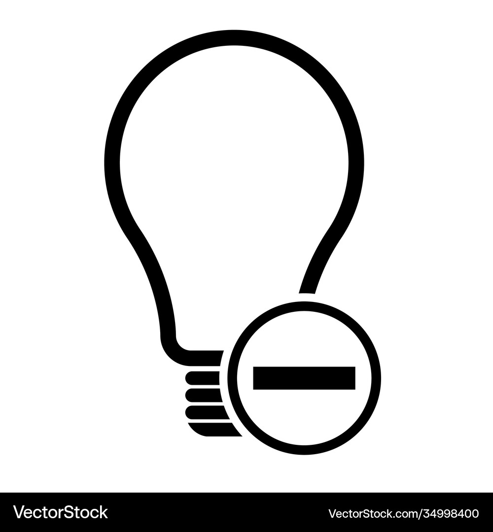 Light bulb icon lightbulb energy symbol electric Vector Image
