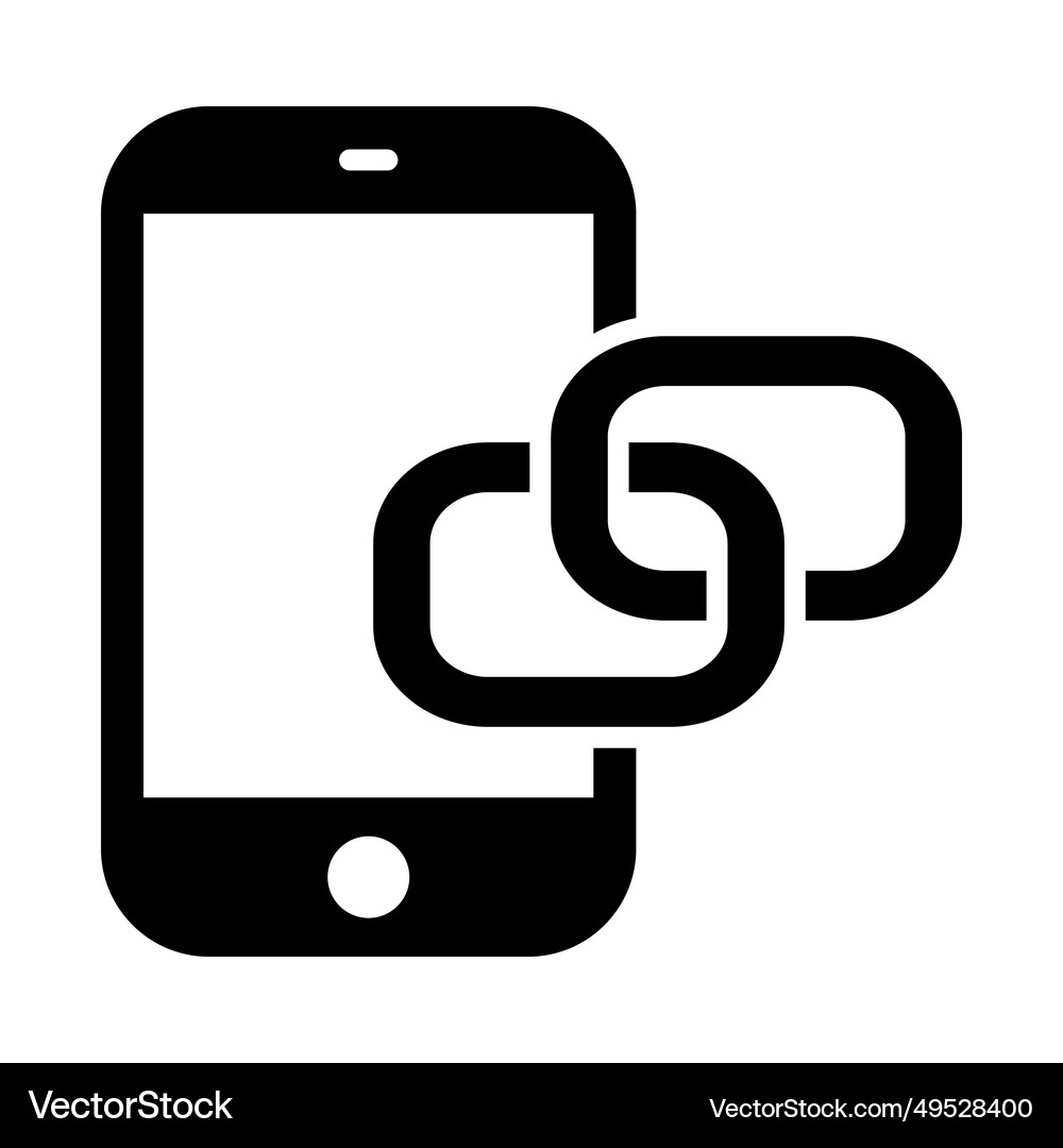 Link glyph icon for personal and commercial use Vector Image