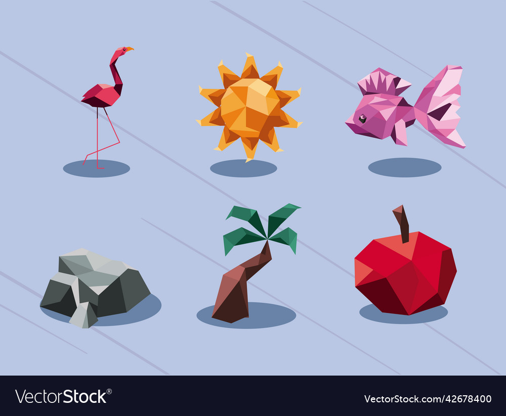 Low poly Royalty Free Vector Image - VectorStock