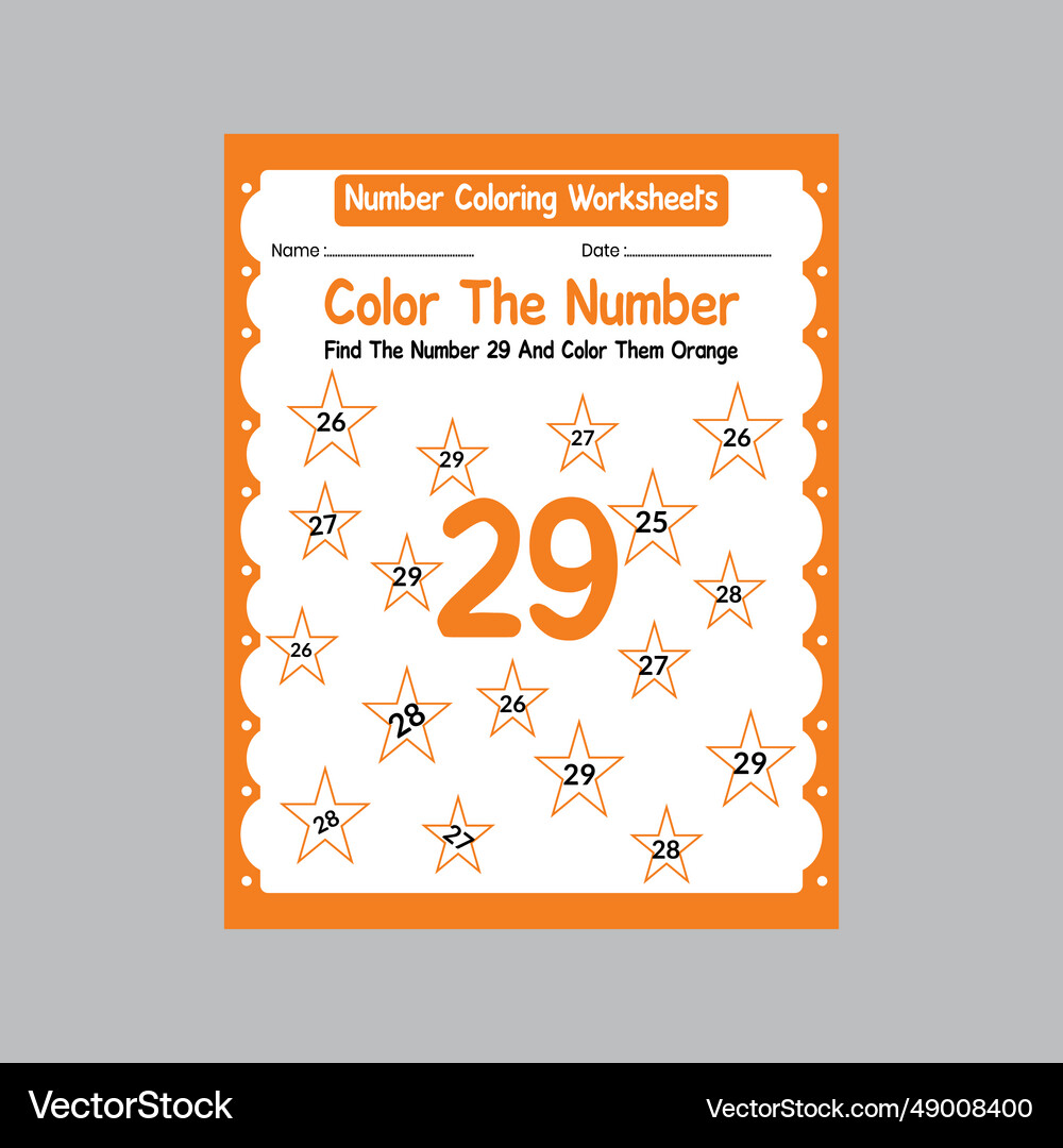 Number finding and coloring worksheets for kindarg