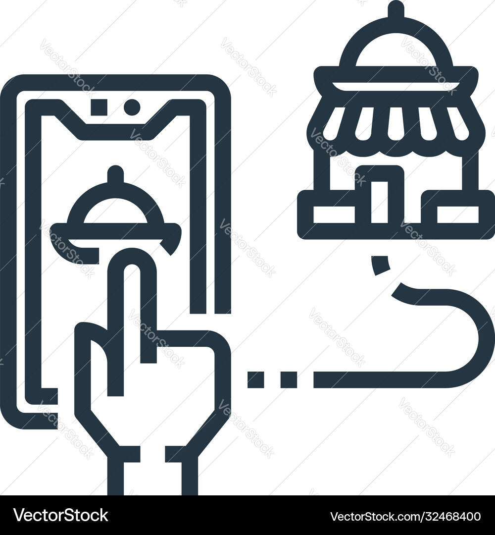 Place icon isolated on white background outline Vector Image