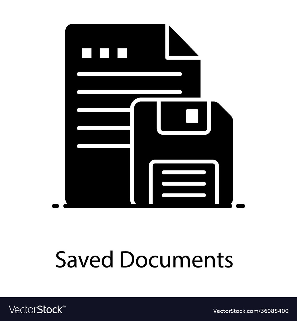 Saved documents Royalty Free Vector Image - VectorStock