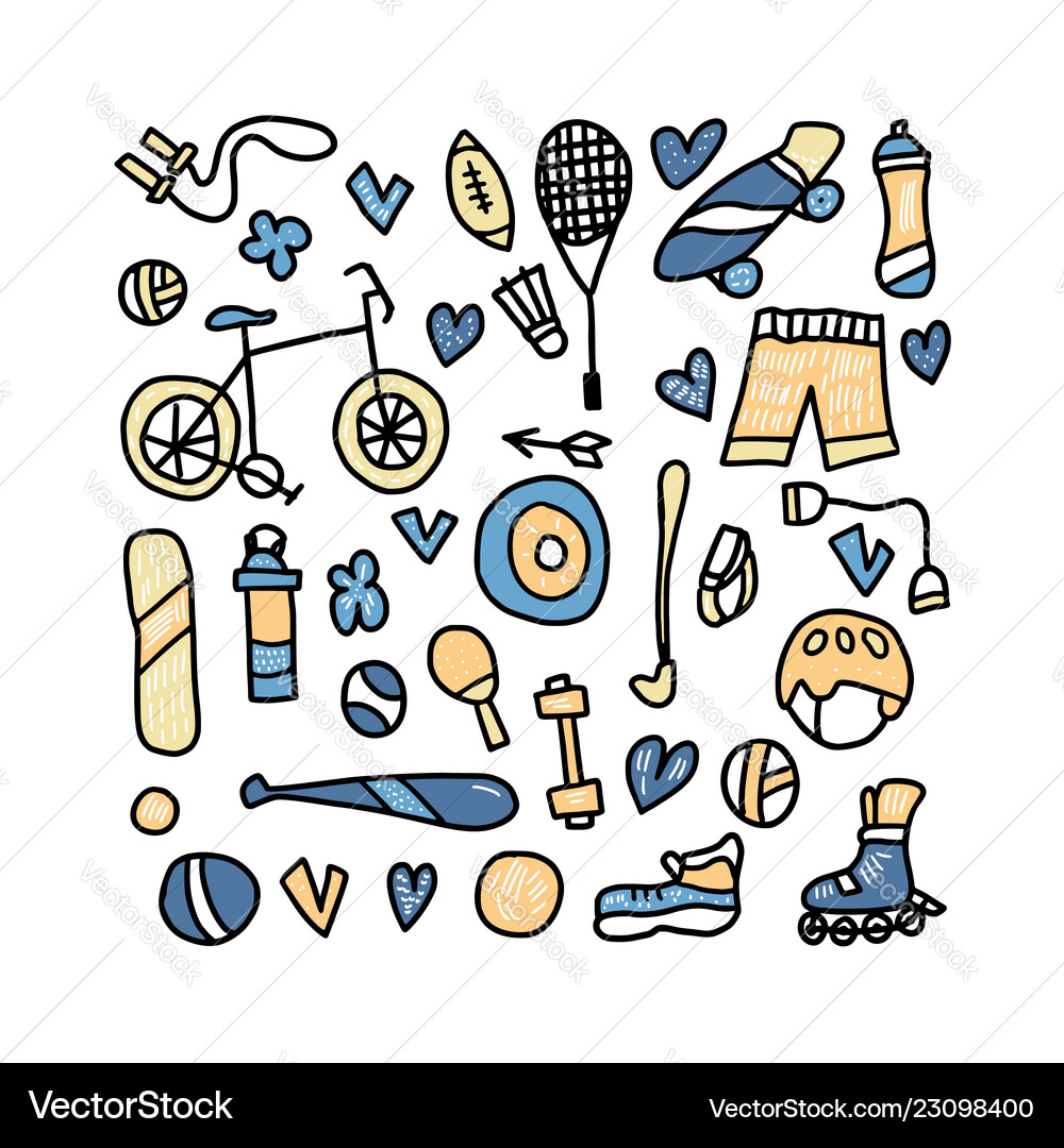 Sport activities symbols Royalty Free Vector Image