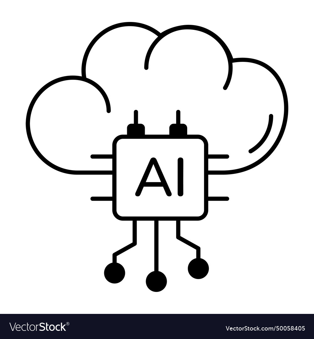 Artificial intelligence linear icon Royalty Free Vector Artificial intelligence linear icon Royalty Free Vector