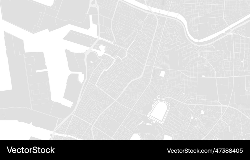 Background sakai map japan white and light grey Vector Image