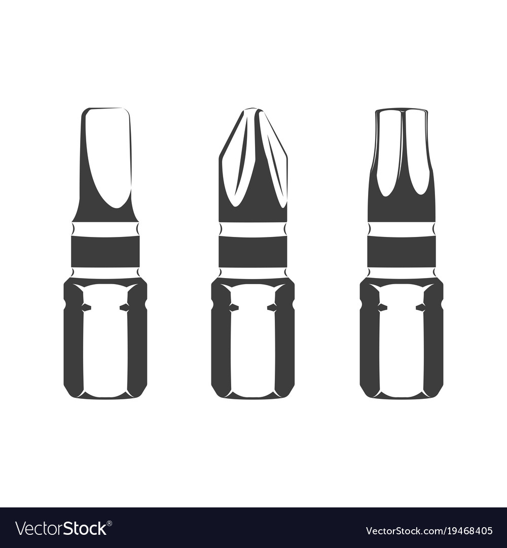 Bits for screwdriver Royalty Free Vector Image