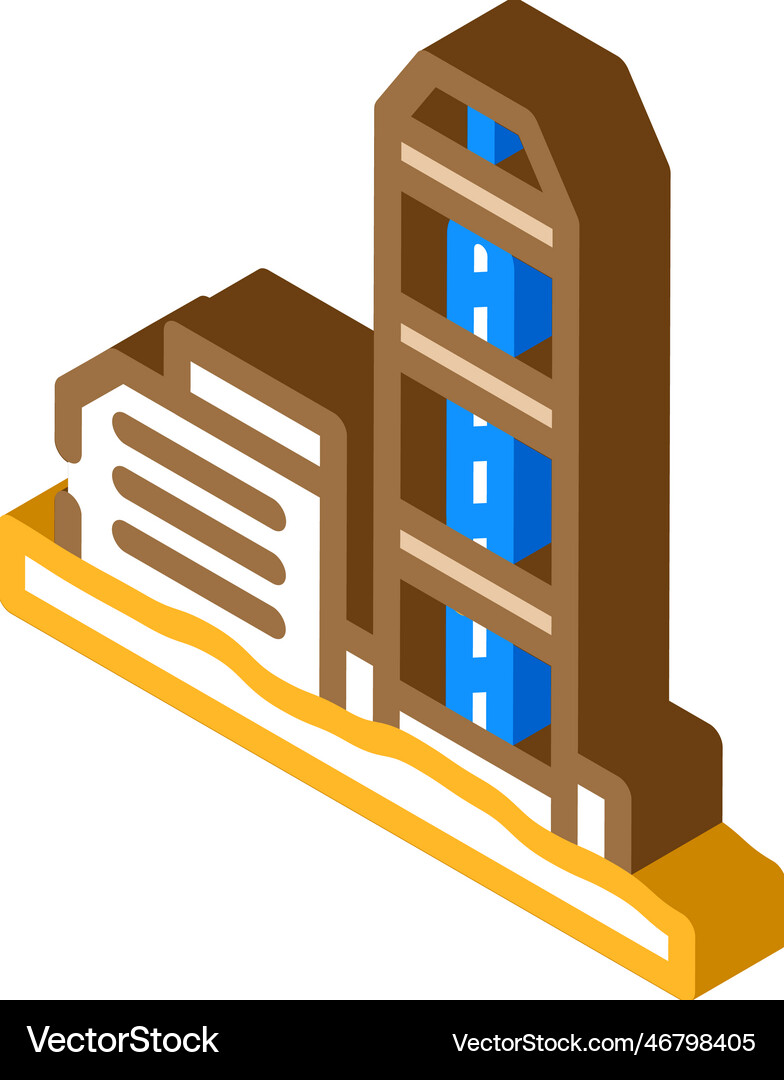 Core drilling steel production isometric icon Vector Image