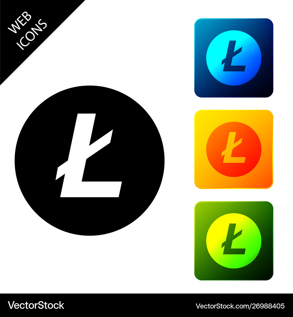 Cryptocurrency coin litecoin ltc icon isolated Vector Image
