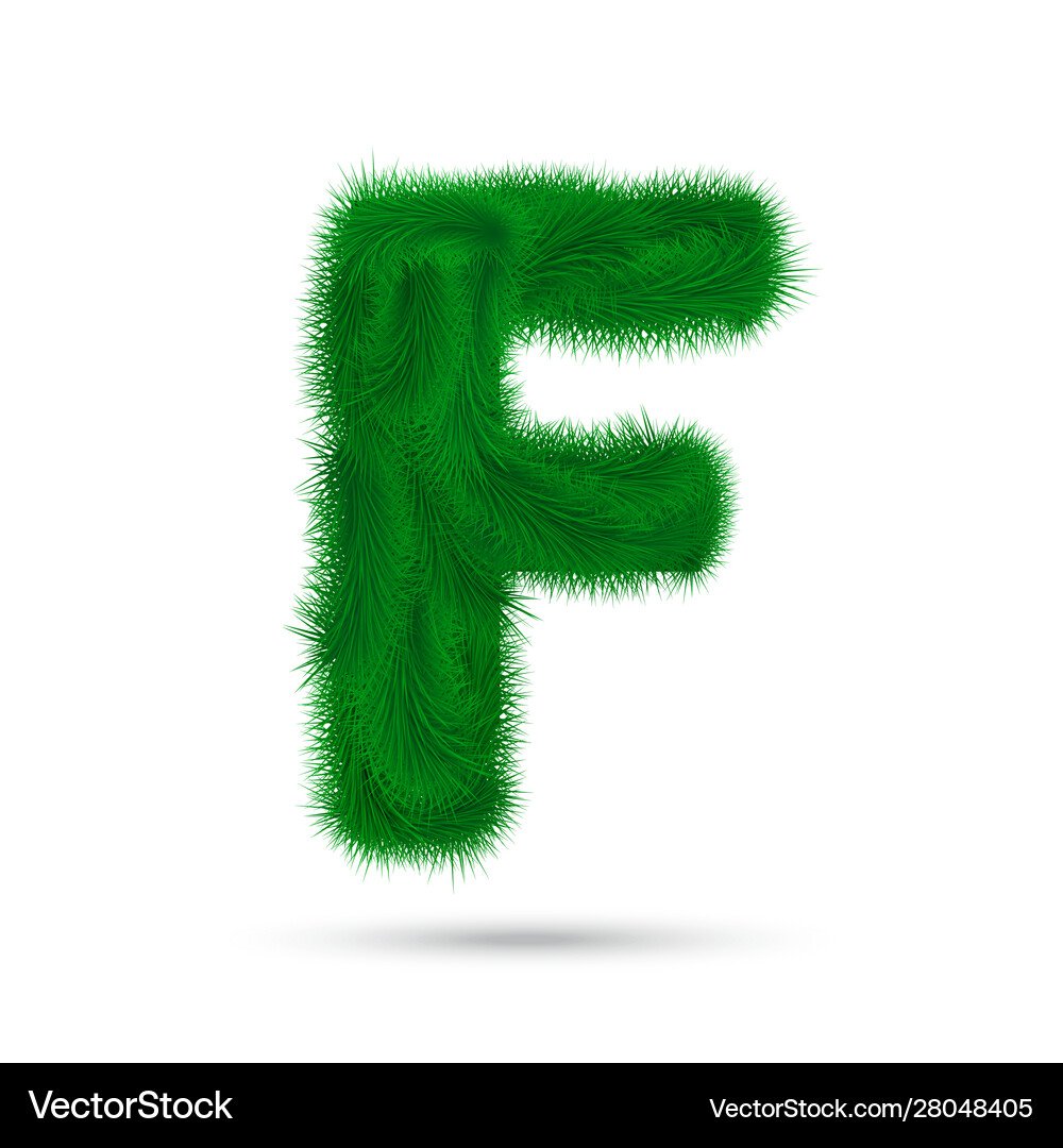 Decorative letter fir tree isolated on white Vector Image