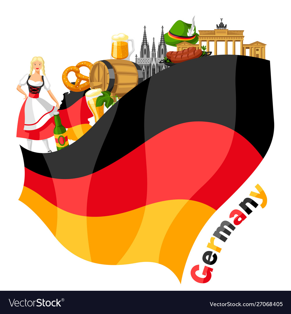 German background design germany national Vector Image