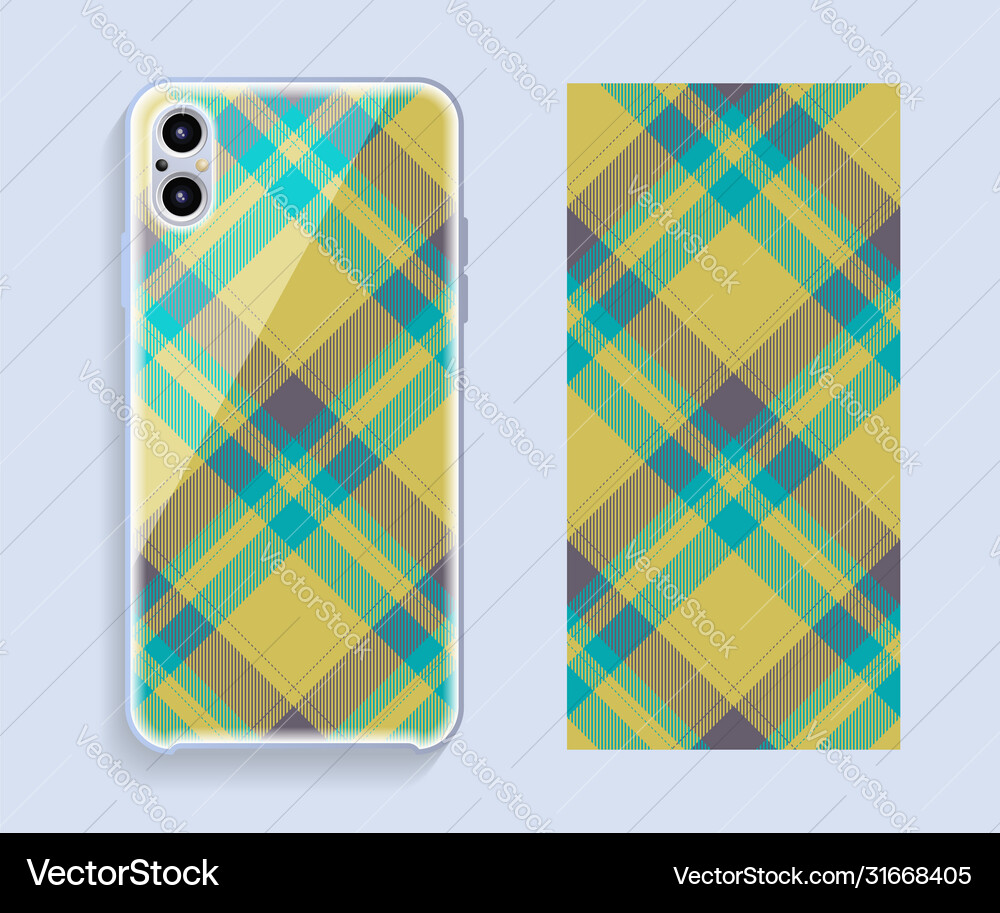 Mobile phone cover design template smartphone Vector Image