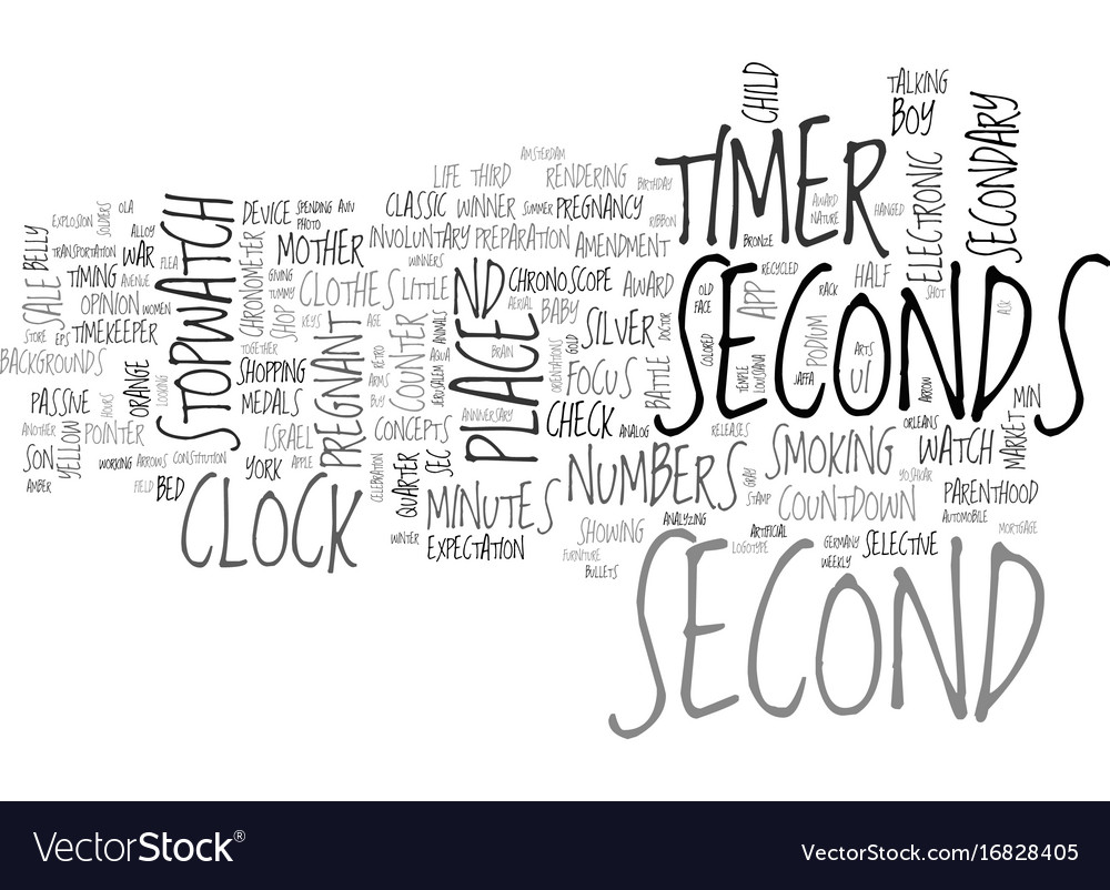 Second word cloud concept Royalty Free Vector Image