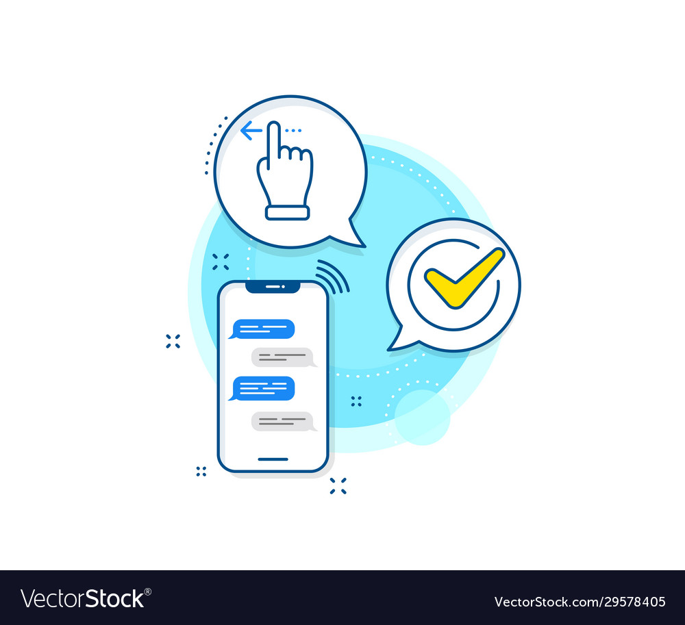 Touchscreen gesture line icon slide left arrow Vector Image
