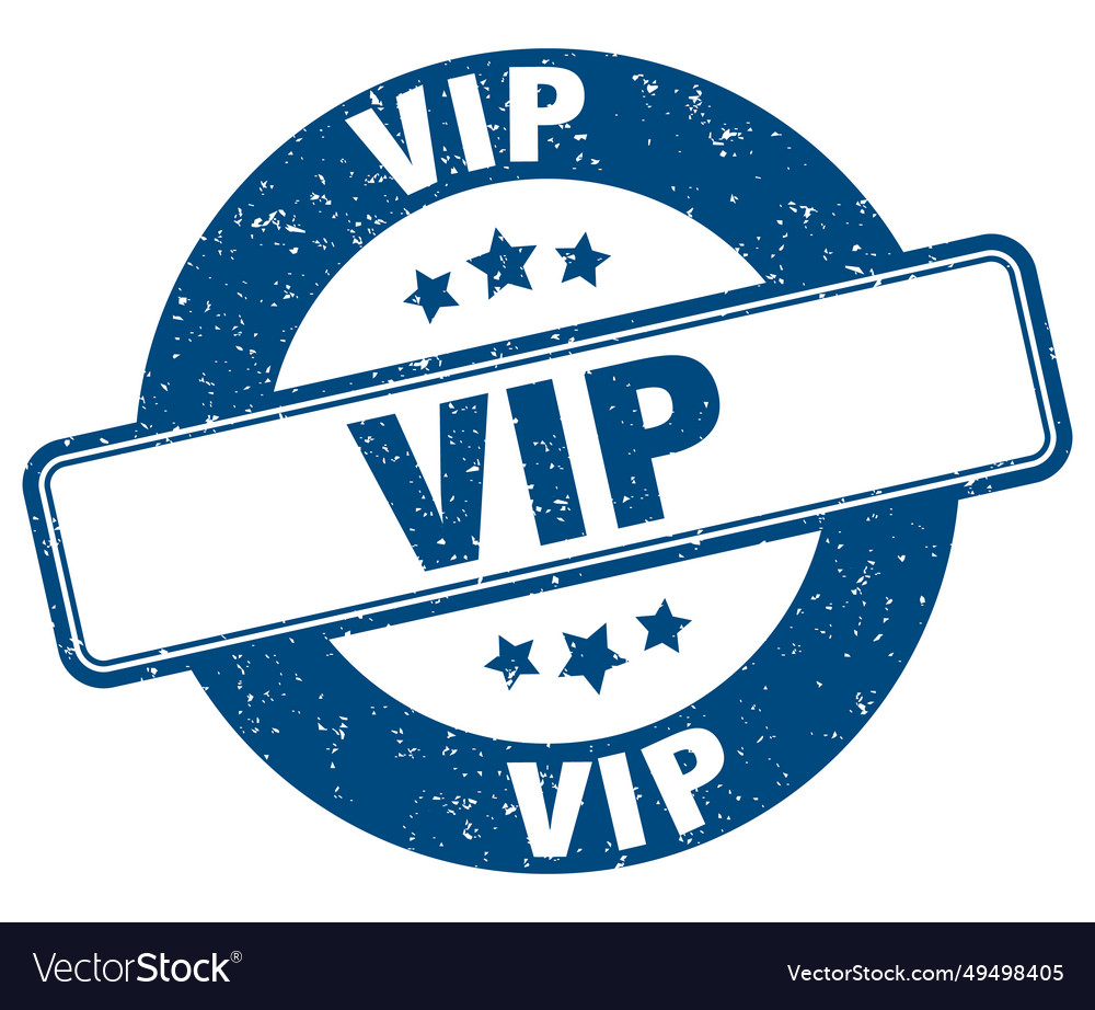 Vip stamp label round grunge sign Royalty Free Vector Image