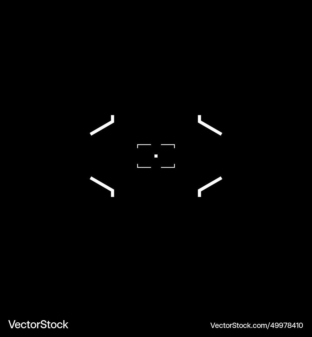Cyberpunk target hud futuristic aim Royalty Free Vector