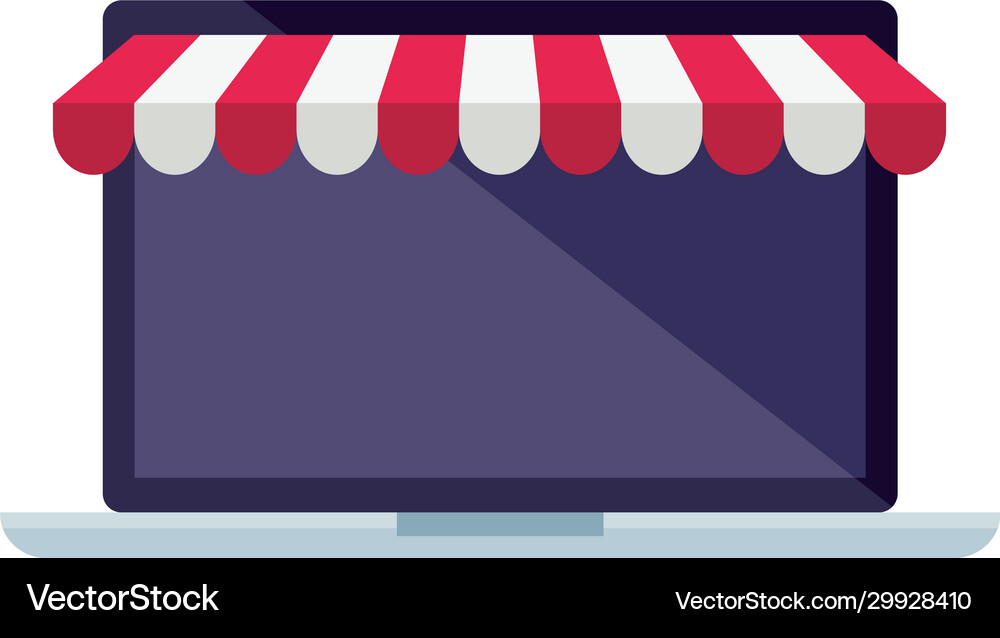Isolated laptop with tent design Royalty Free Vector Image