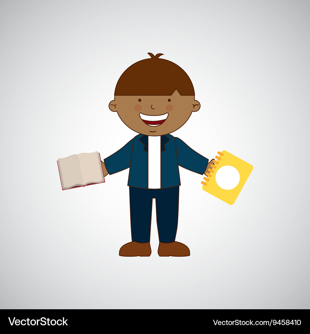 Kids students design Royalty Free Vector Image