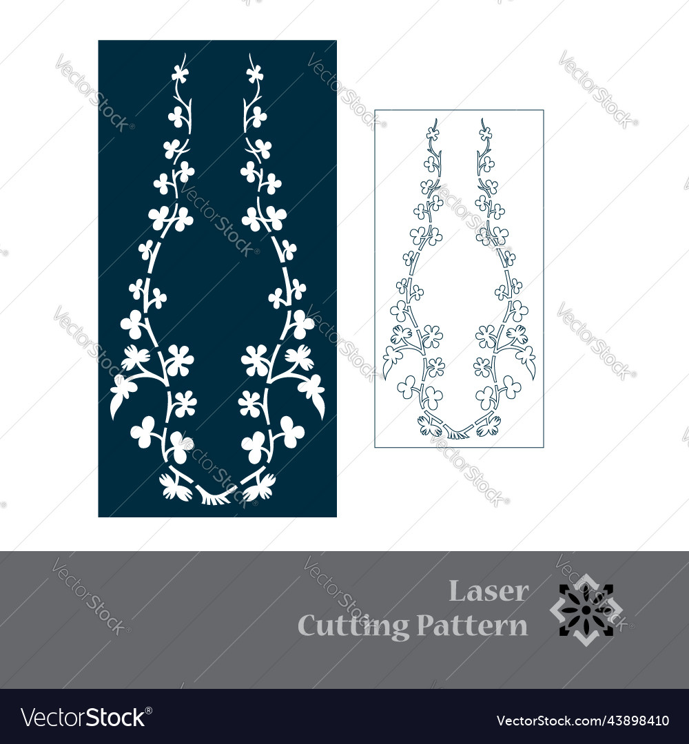 Laser and cnc cut pattern Royalty Free Vector Image