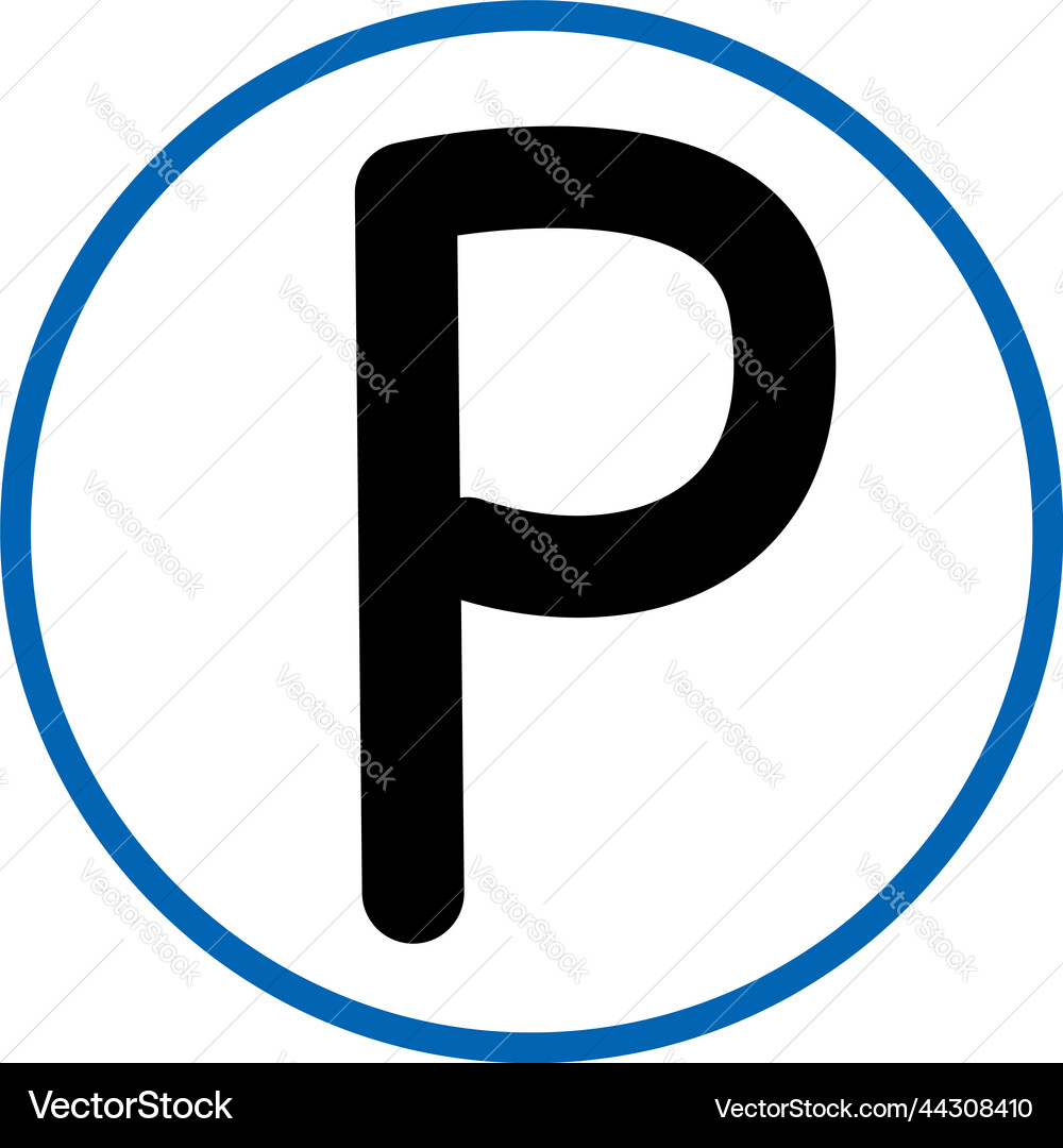 Public sign parking on a white background Vector Image