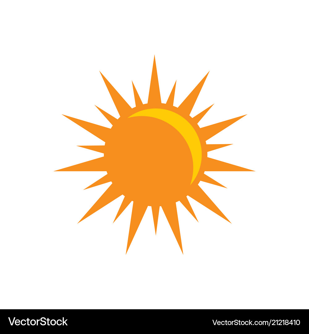 Radiant Sun Icon - Bright Sunlight Symbol Vector Image