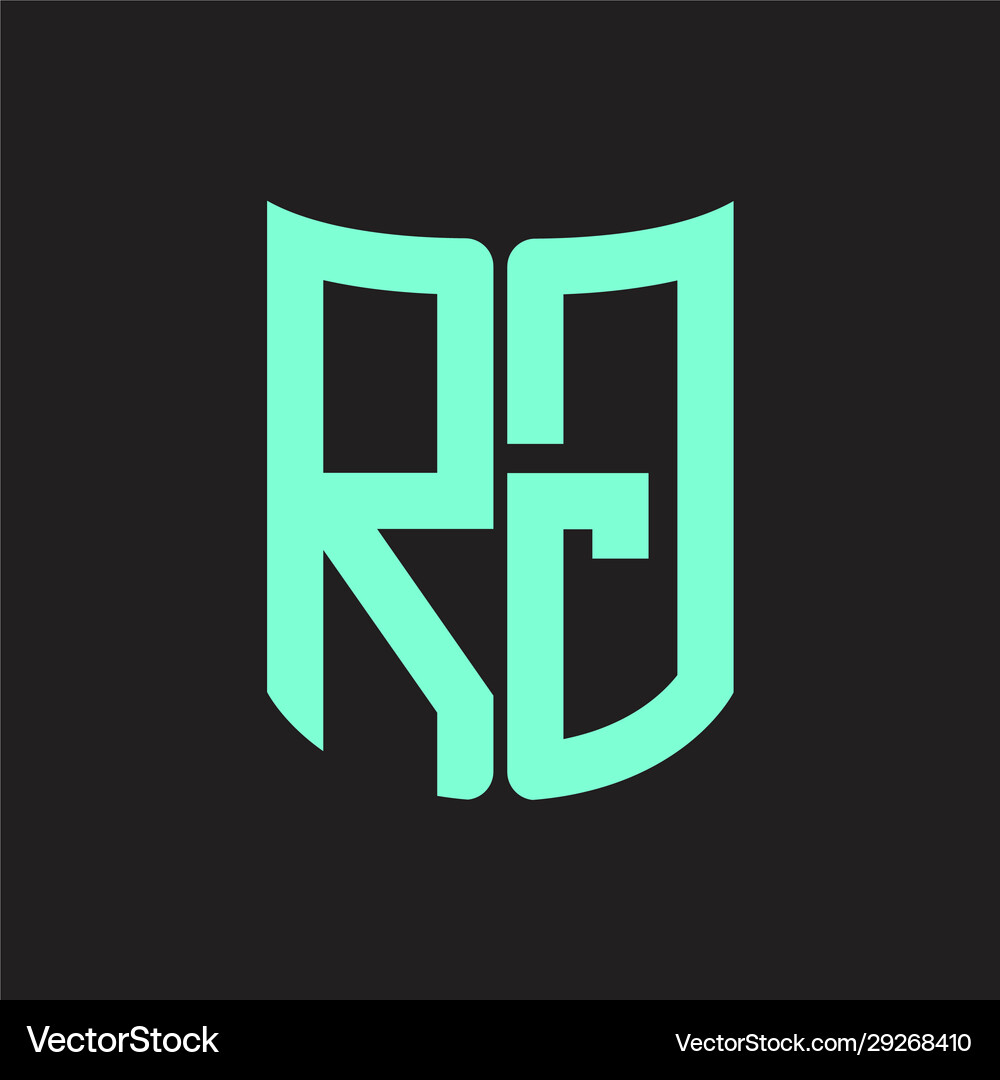Rg logo monogram with ribbon style design template