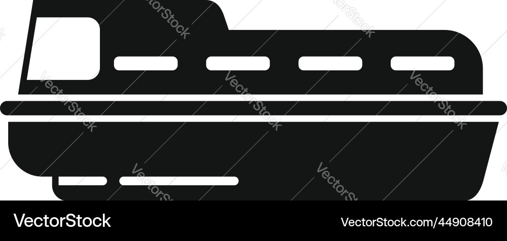 Safety boat icon simple rescue Royalty Free Vector Image