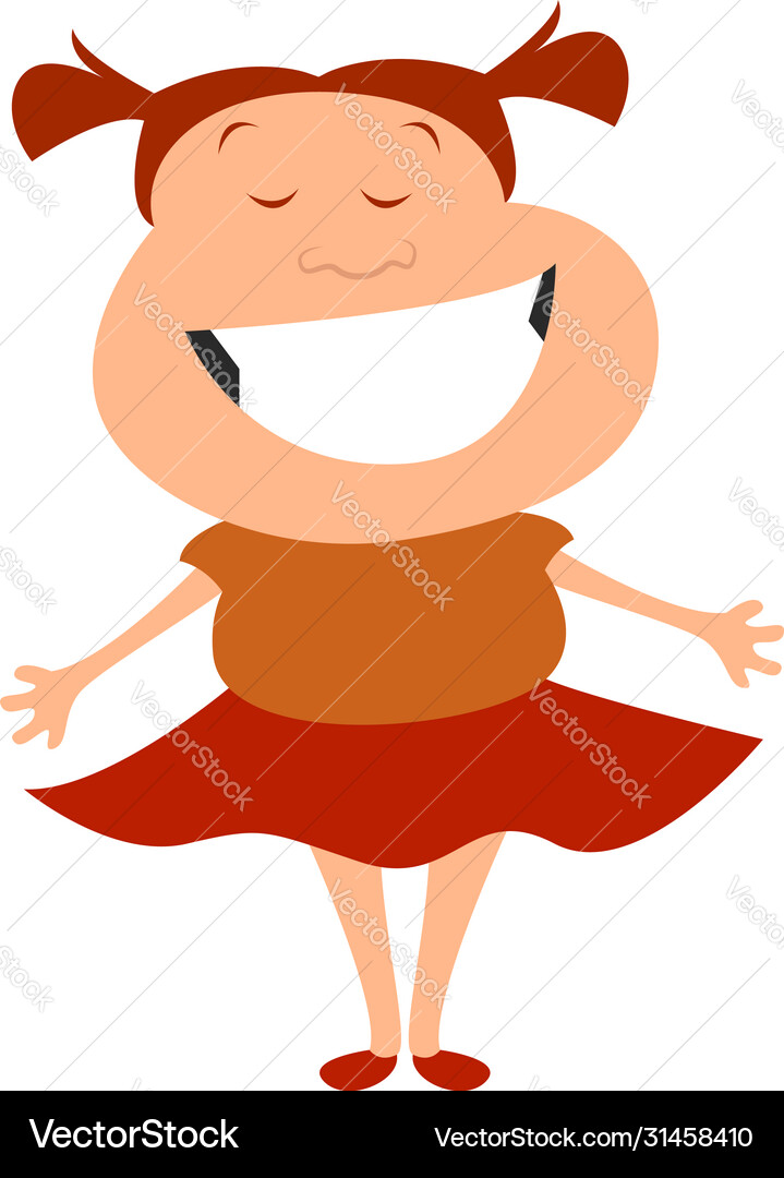 Smiling girl on white background Royalty Free Vector Image
