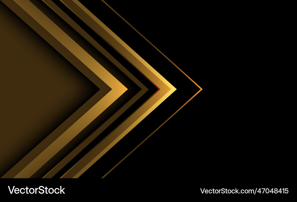 Abstract gold arrow line direction geometric Vector Image