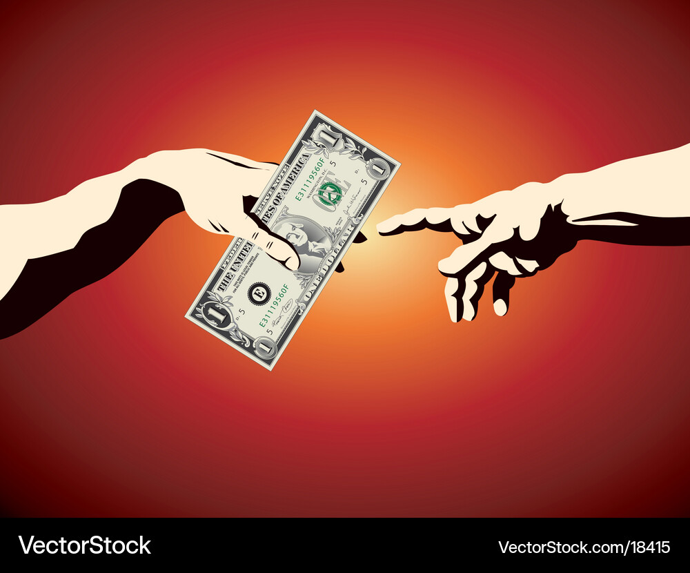 Creation of adam dollar Royalty Free Vector Image